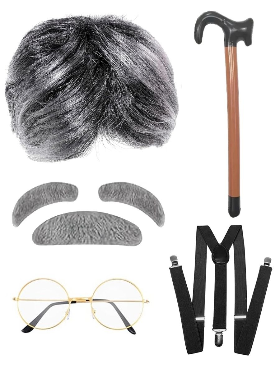 Old Man Grandpa Kit - Hilarious Kids Costume Set