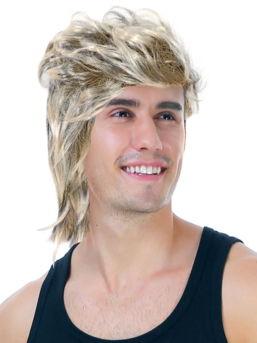 Blonde Streaky Mullet Wig - Creative Costumes