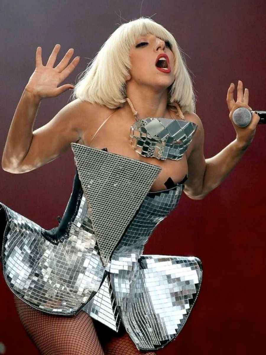 Lady Gaga Silver Costume - Adult - Creative Costumes