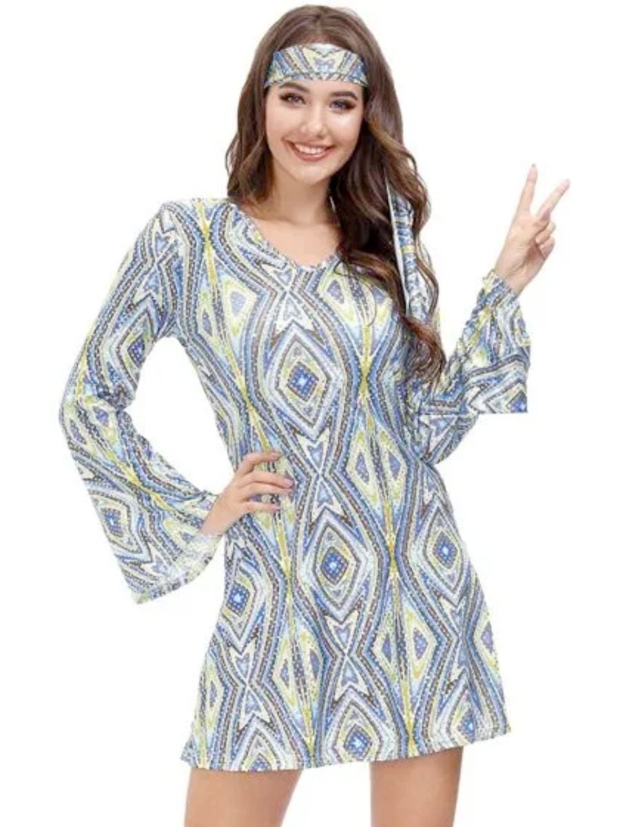 Blue Disco Mini Dress - Gorgeous Groover