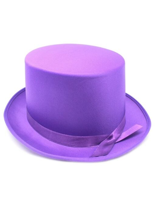 Purple Satin Top Hat - Creative Costumes