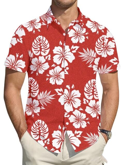 Red Hawaiian Shirt - Adult - Creative Costumes