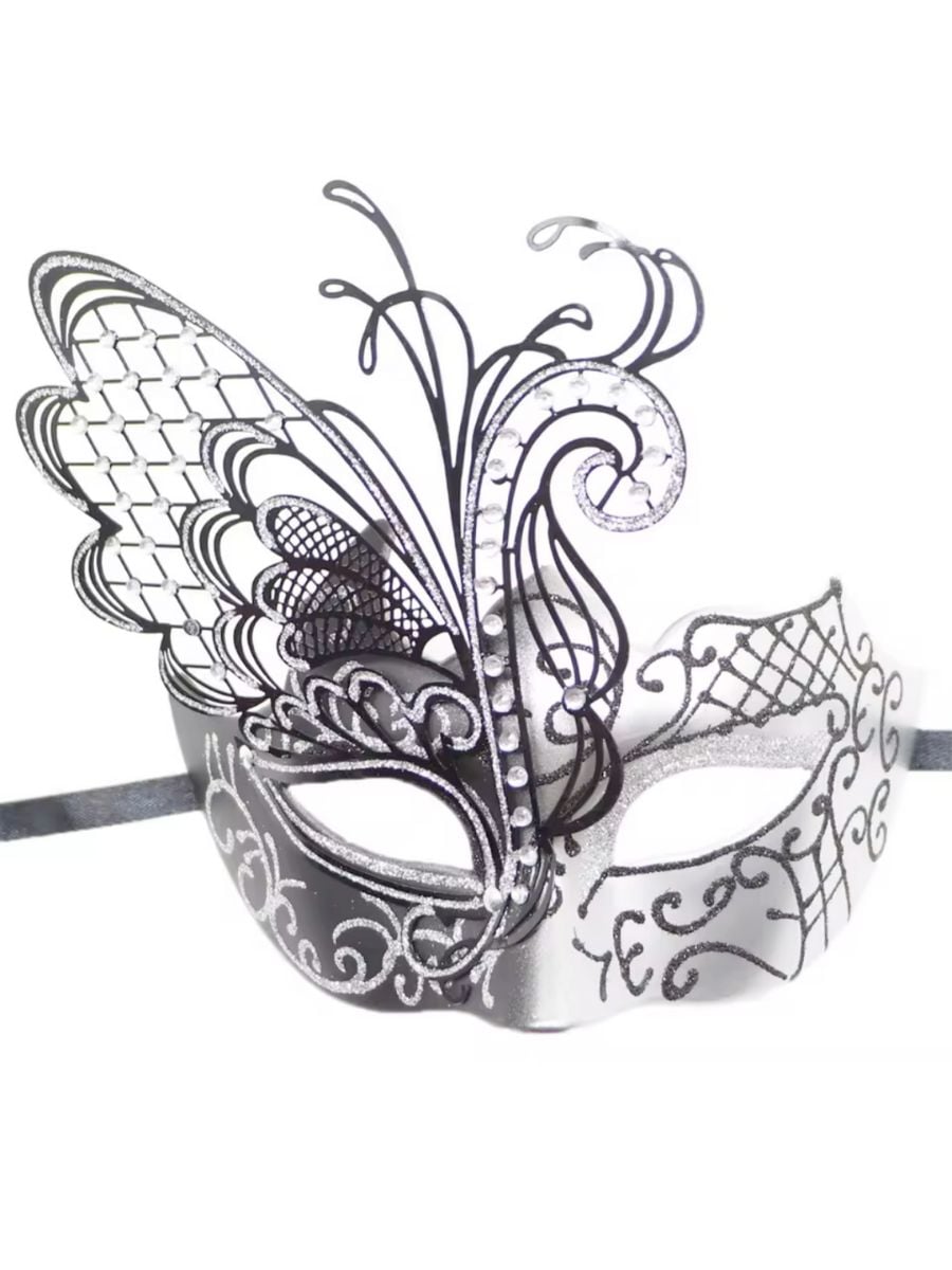 Silver Butterfly Mask - Creative Costumes